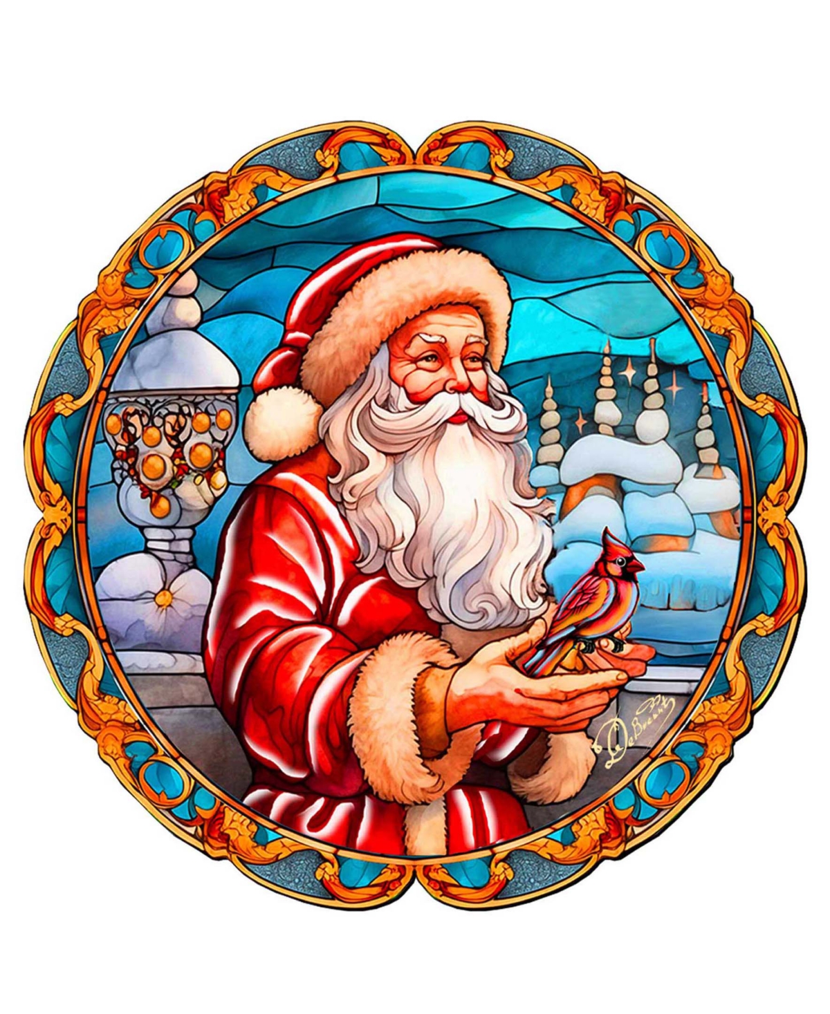 Click here for Designocracy Santa with Red Cardinal Holiday Decor... prices