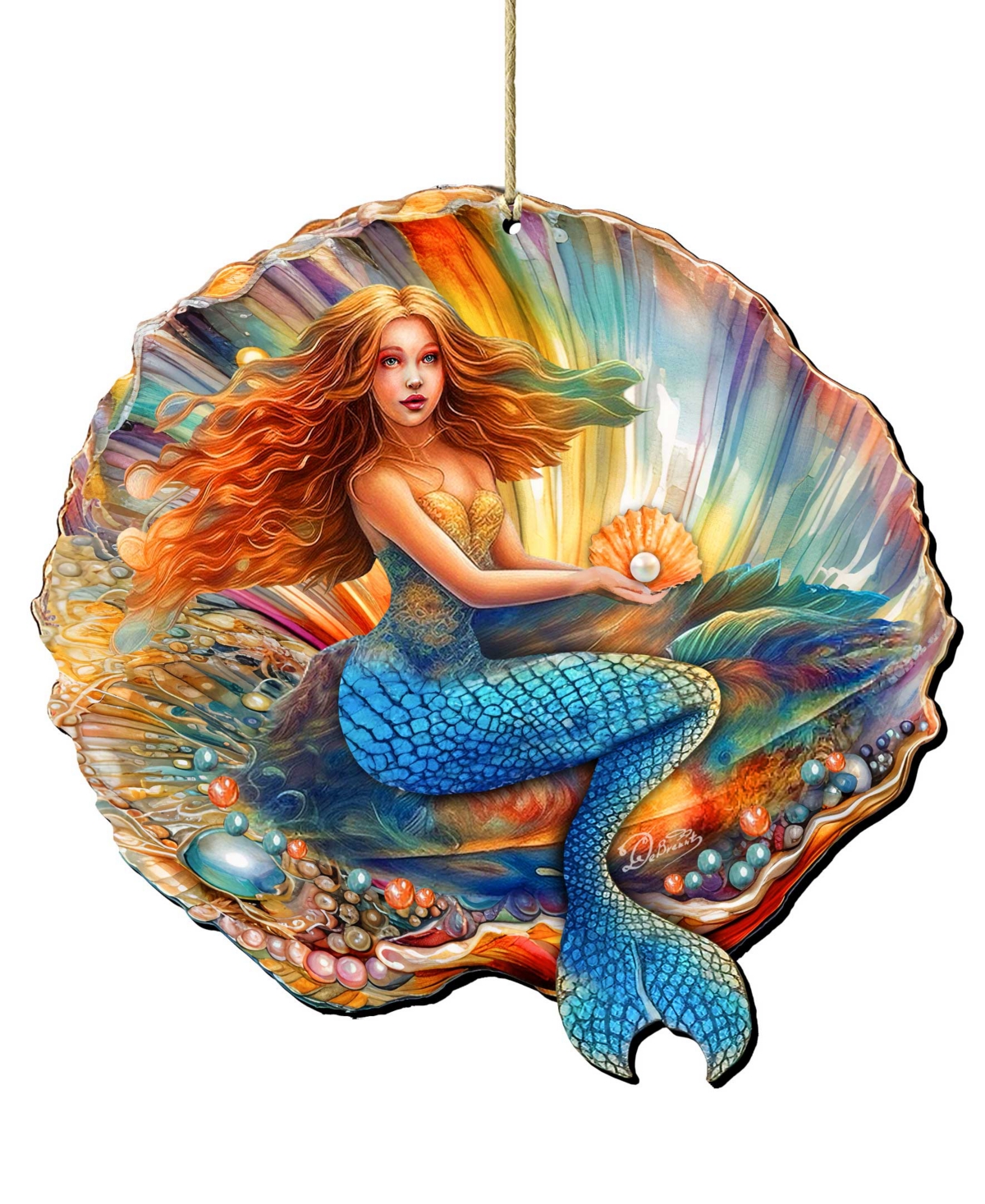 Click here for Designocracy Mermaid in the Shell Christmas Orname... prices