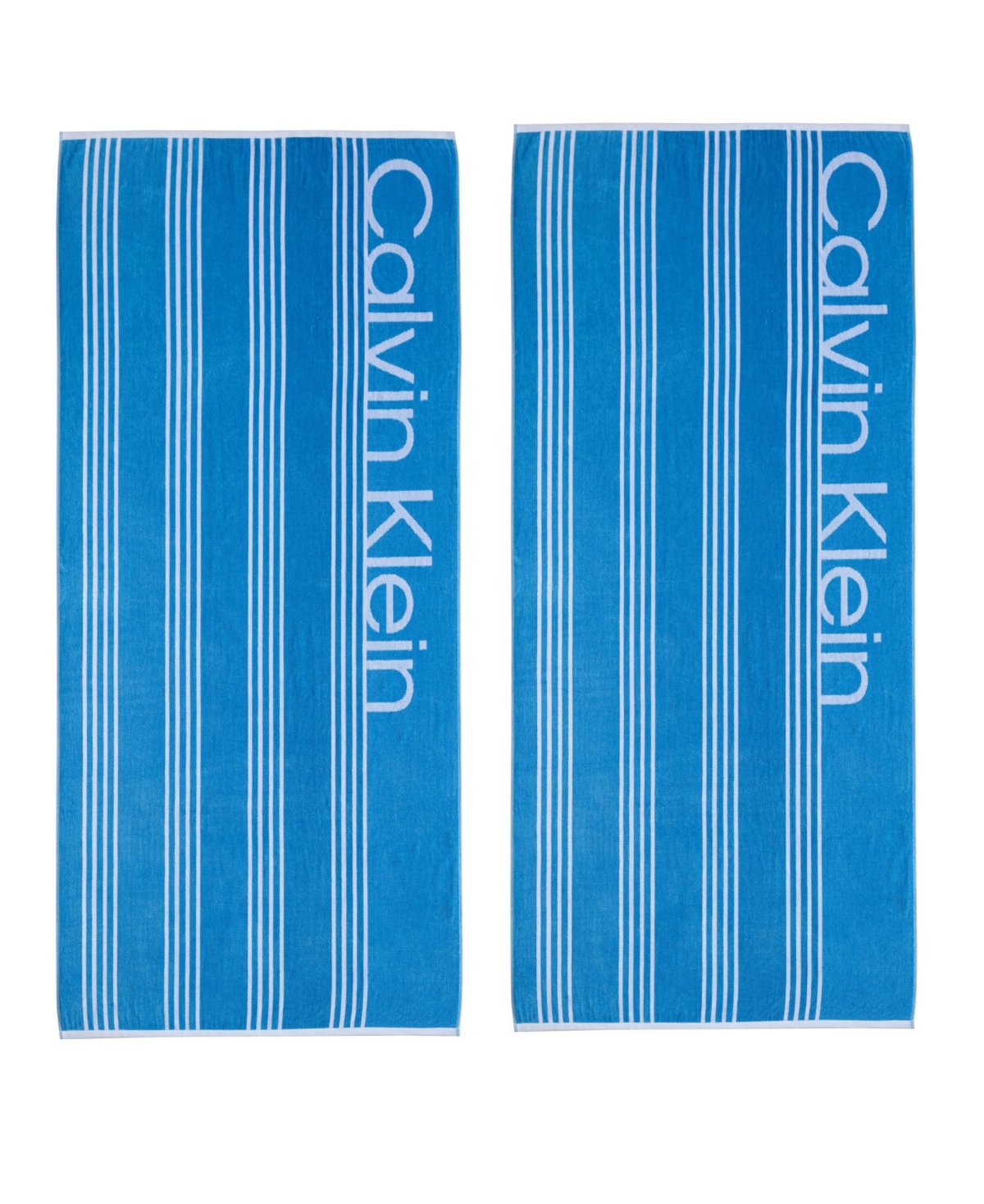 Click here for Calvin Klein Pinstripe Logo Cotton 2-Pc. Beach Tow... prices