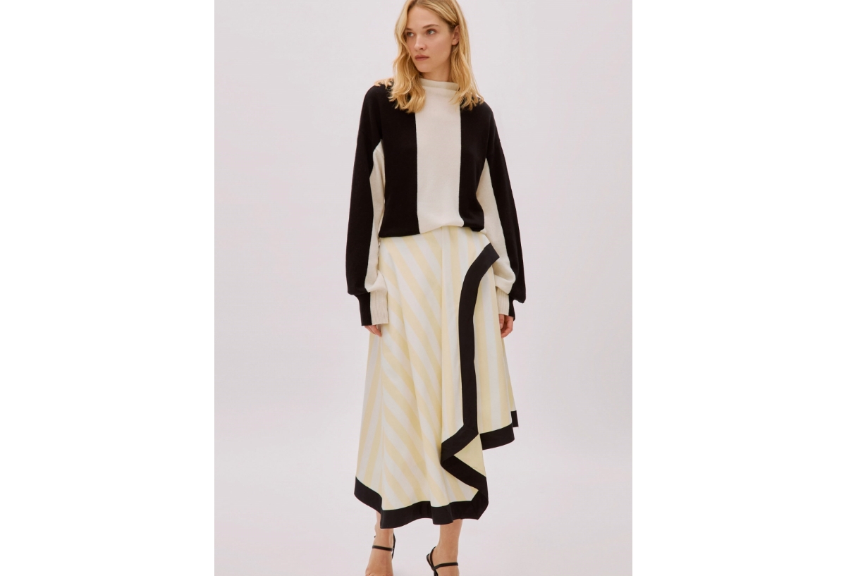 Click here for Labeca London Womens Kayra Cotton Striped Skirt prices