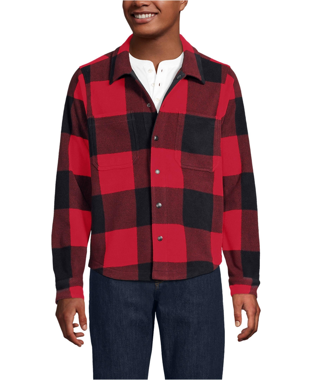 Click here for Lands End Mens Anyweather Fleece Shirt Jacket - Co... prices