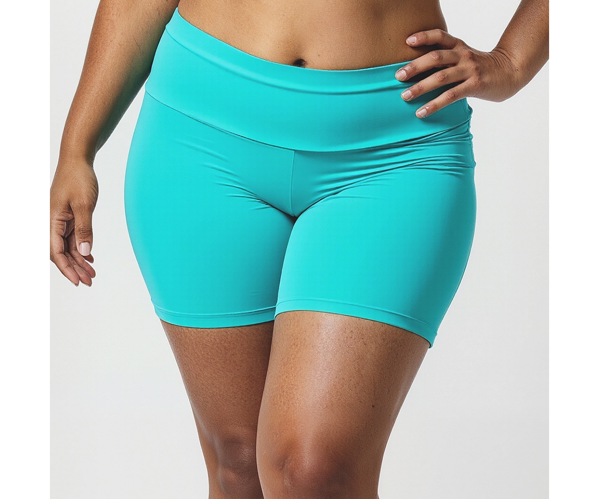 Click here for Calypsa Womens Plus Size Mid-Thigh Swim Shorts - C... prices