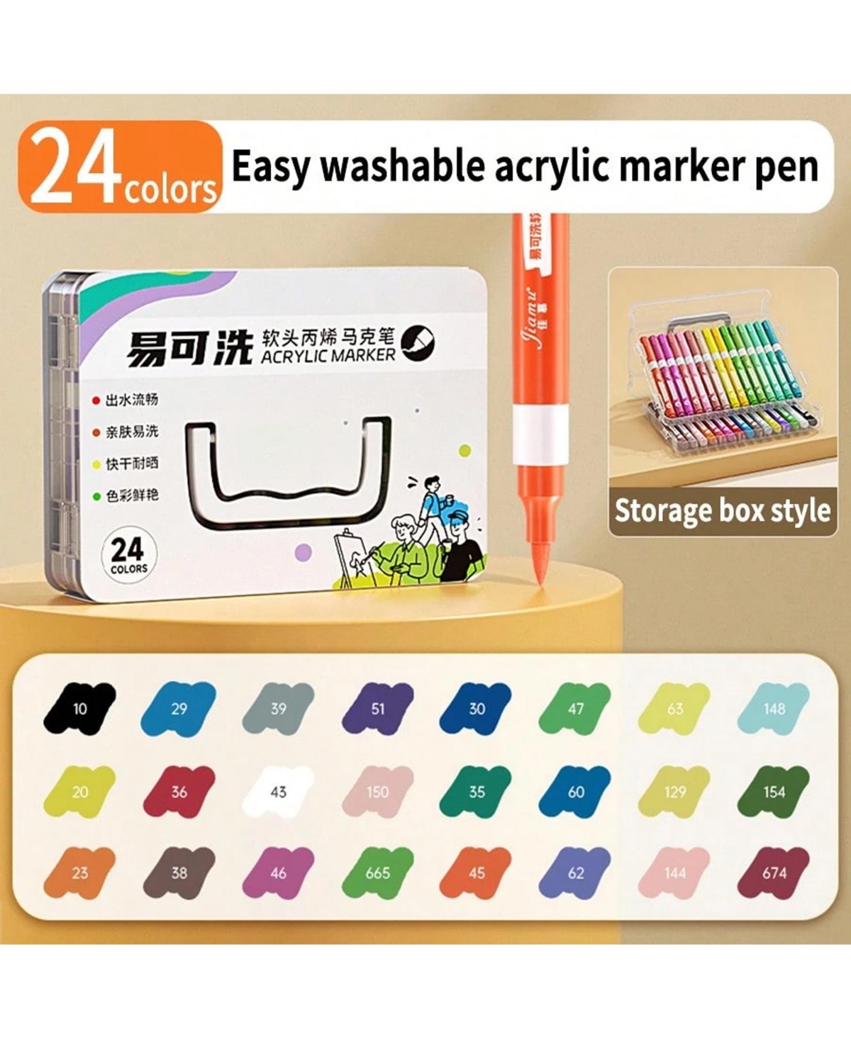 Click here for Htutwoo 24 Colors  Acrylic Paint Pens  Dual Tip Pe... prices