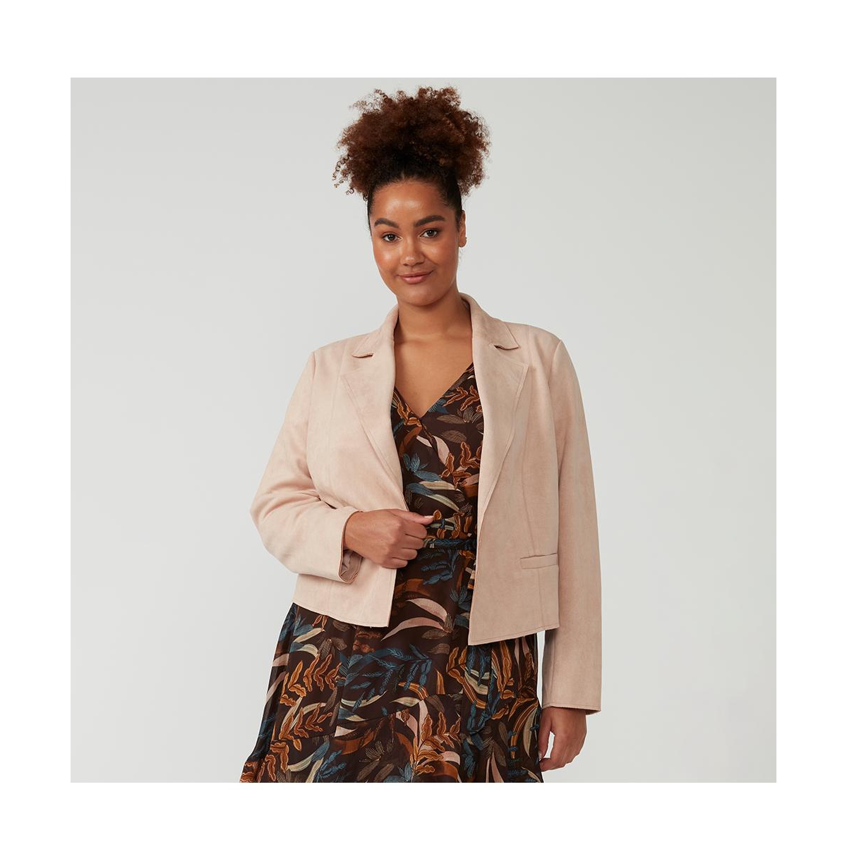 Click here for Estelle Plus Size Rosabella Jacket - Pink prices
