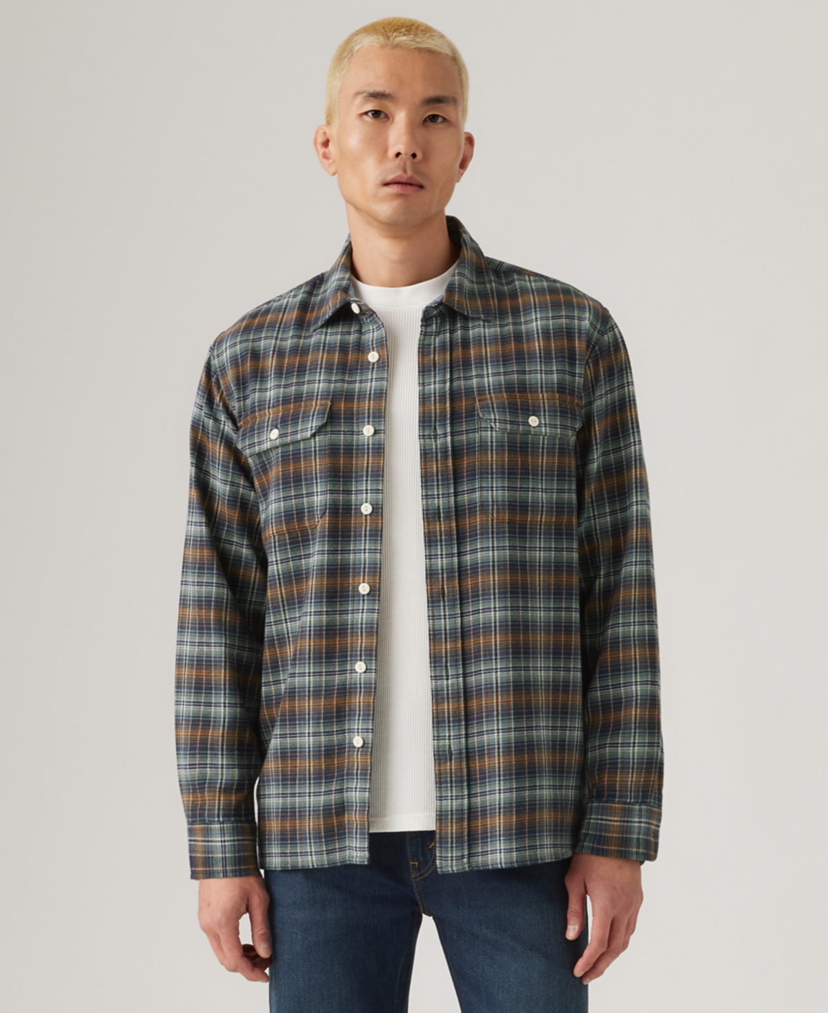 Click here for Levis Mens Relaxed Fit Long Sleeve Button Front Wo... prices