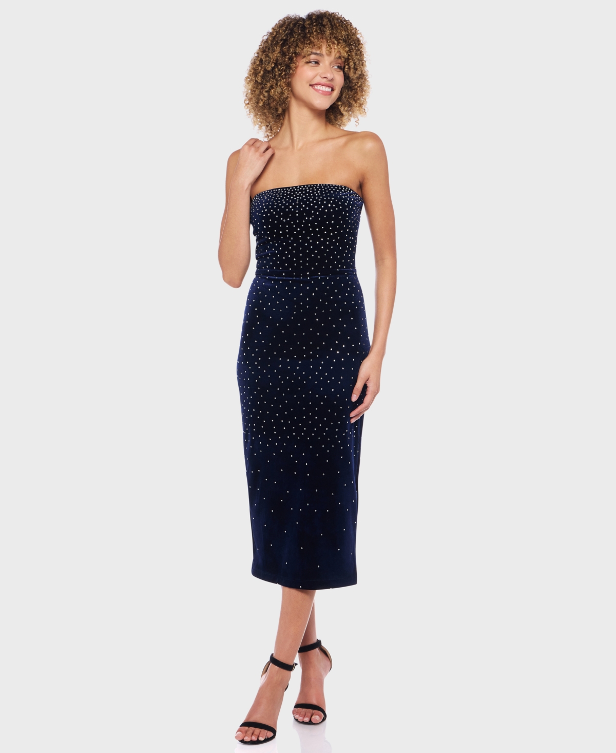 Click here for Alex & Sophia Juniors Velvet with Stones Strapless... prices