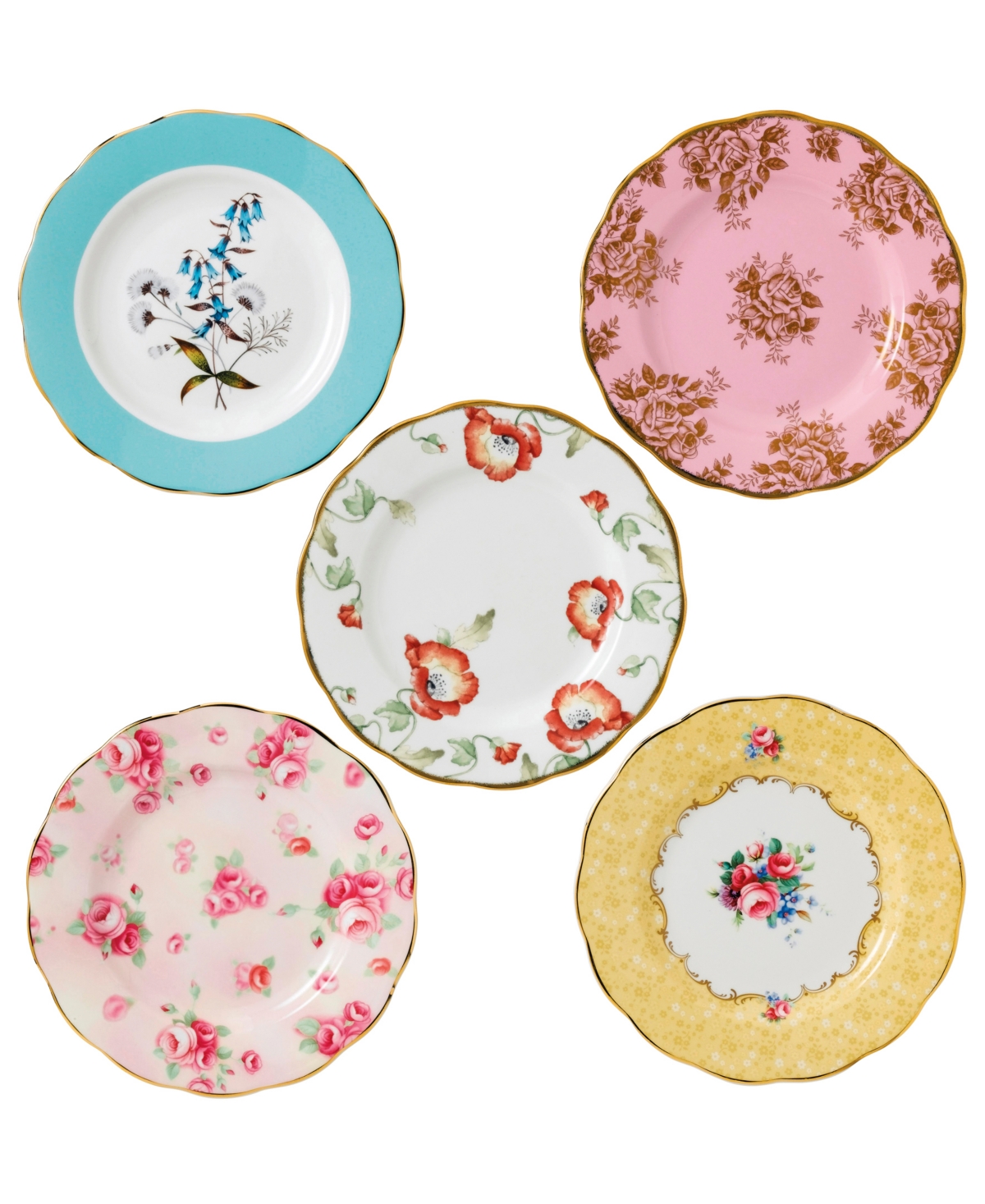 Click here for Royal Albert 100 Years 1950-1990 5-Piece Plate Set... prices