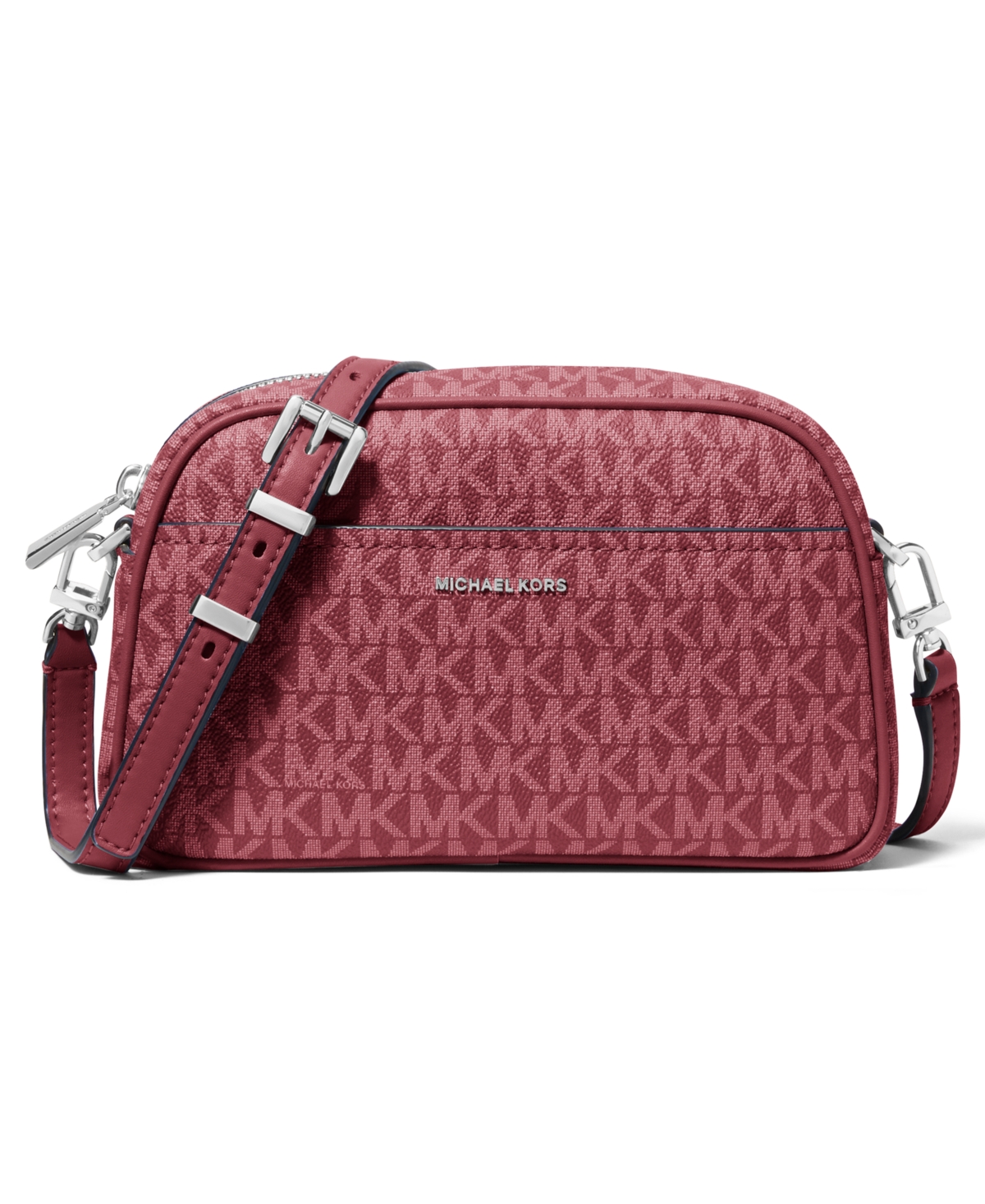 Michael Kors Jet Set Small Camera Crossbody - Oxblood/light Tonal
