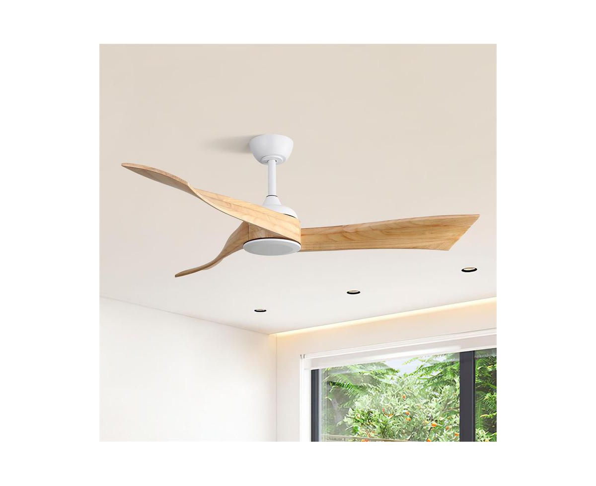 Click here for 52-inch Modern White 3 Solid Wood Blade Ceiling Fa... prices