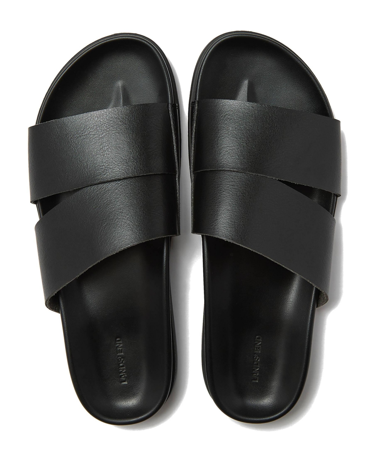 Click here for Lands End Mens Comfort Slide Sandals - Black prices