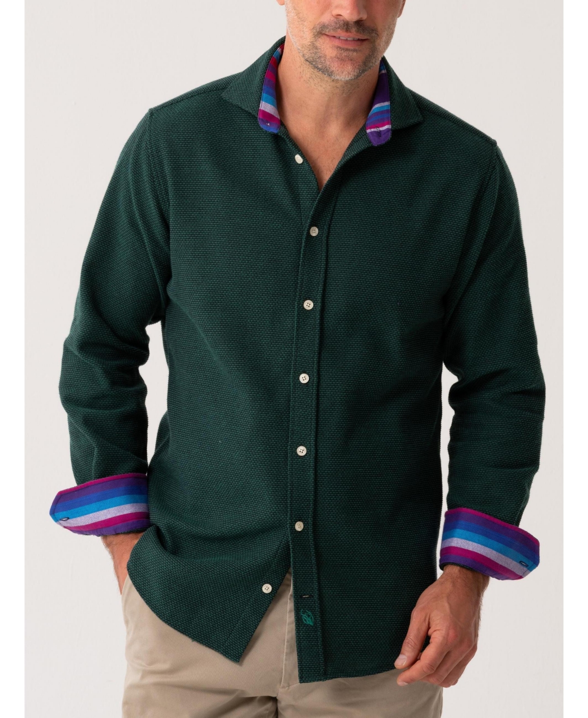 Click here for Koy Clothing Mens Button up Shirt - Green prices