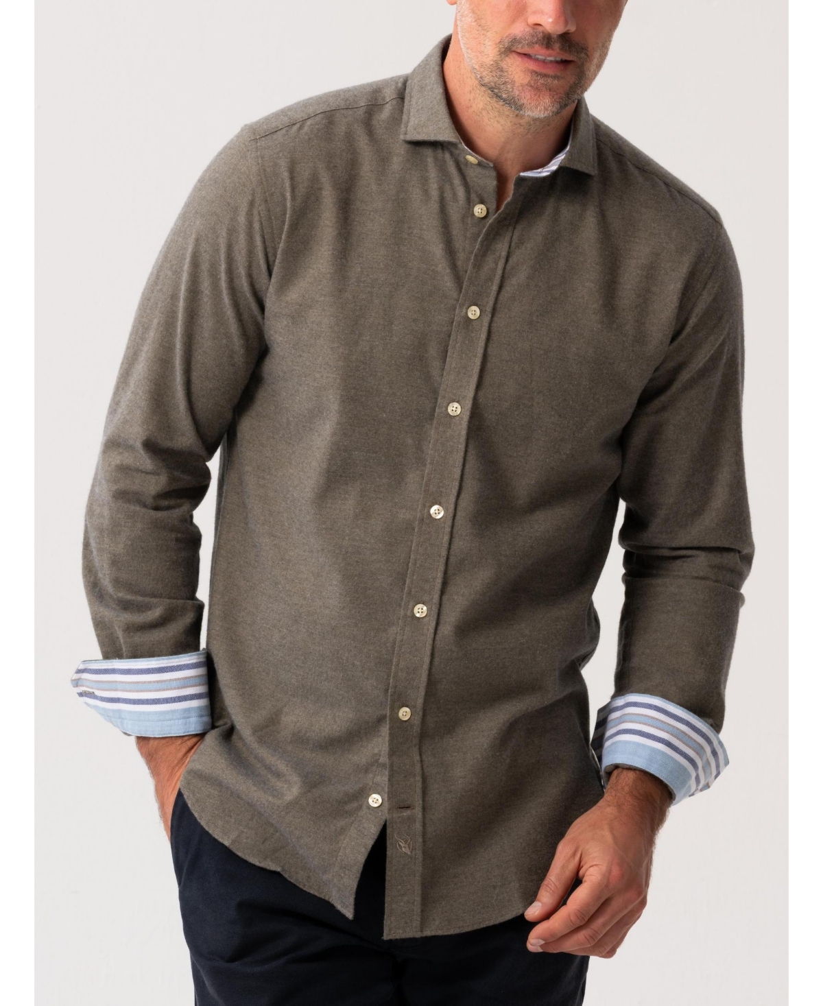Click here for Koy Clothing Mens Button up Shirt - Olive prices