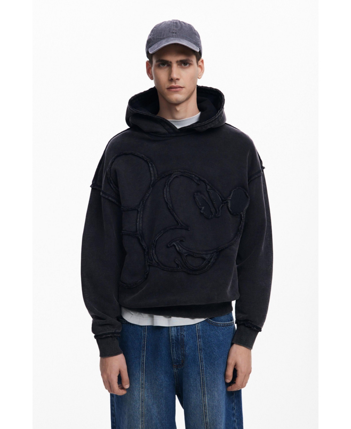 Click here for Desigual Mens Mickey Mouse patch sweatshirt - Blac... prices