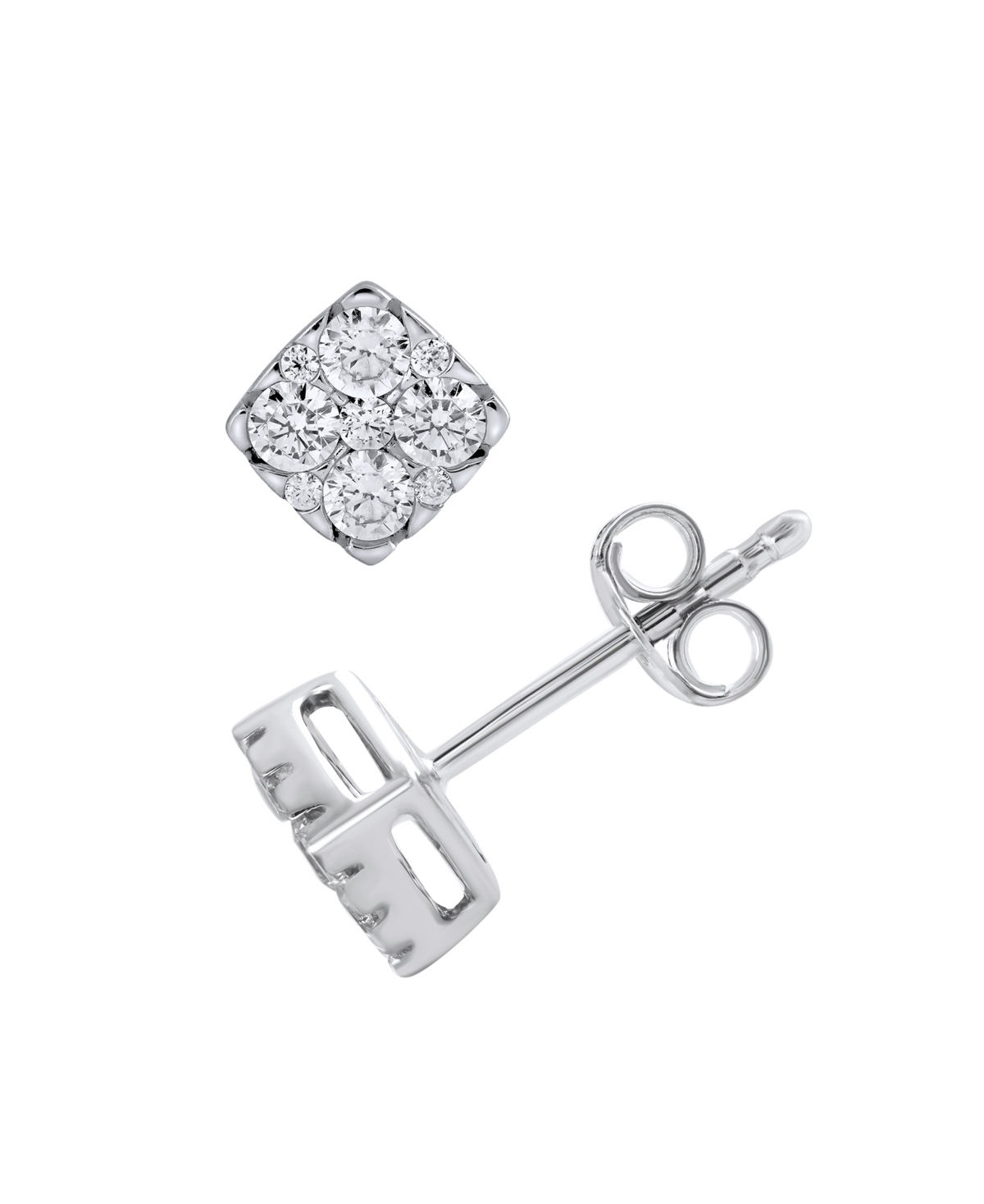 Click here for Macys Diamond Stud Earring (1/2 ct. t.w.) in 14K W... prices