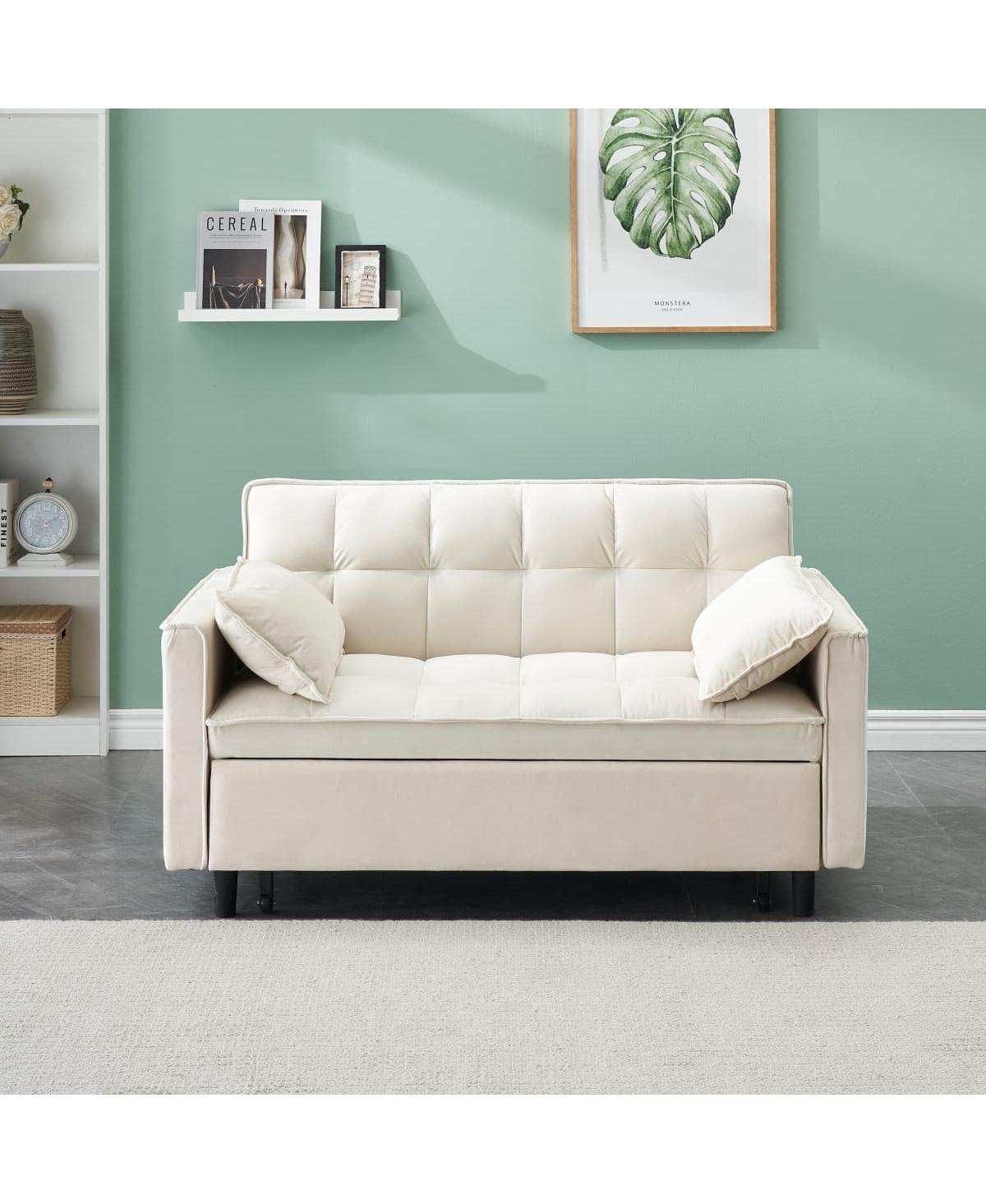 Click here for Maison Boucle Velvet Loveseat Sofa Bed with Pull-O... prices