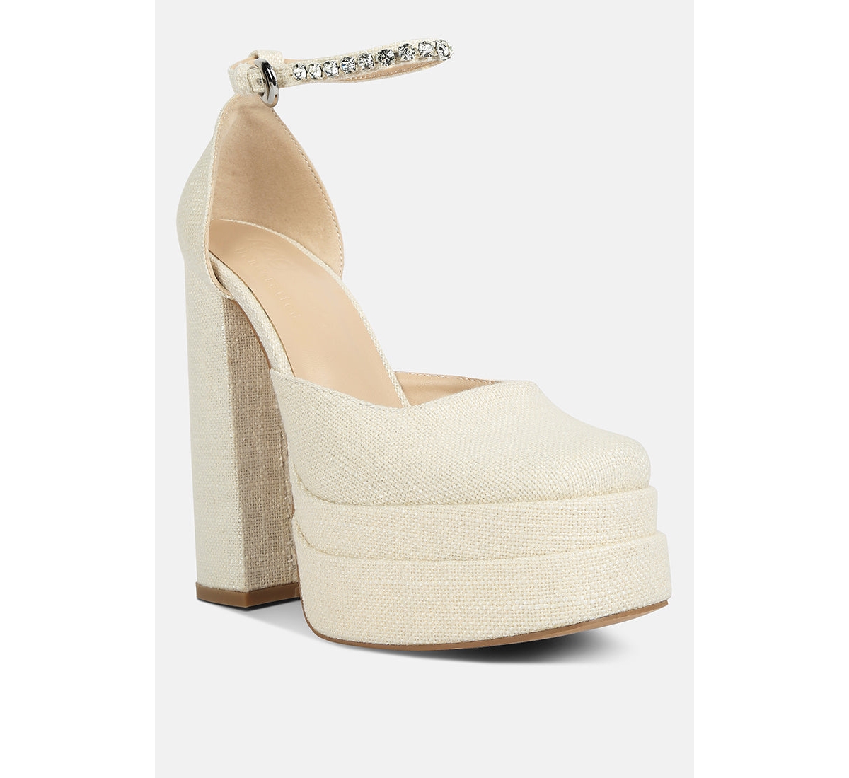Click here for Cosette Diamante Embellished Ankle Strap High Bloc... prices