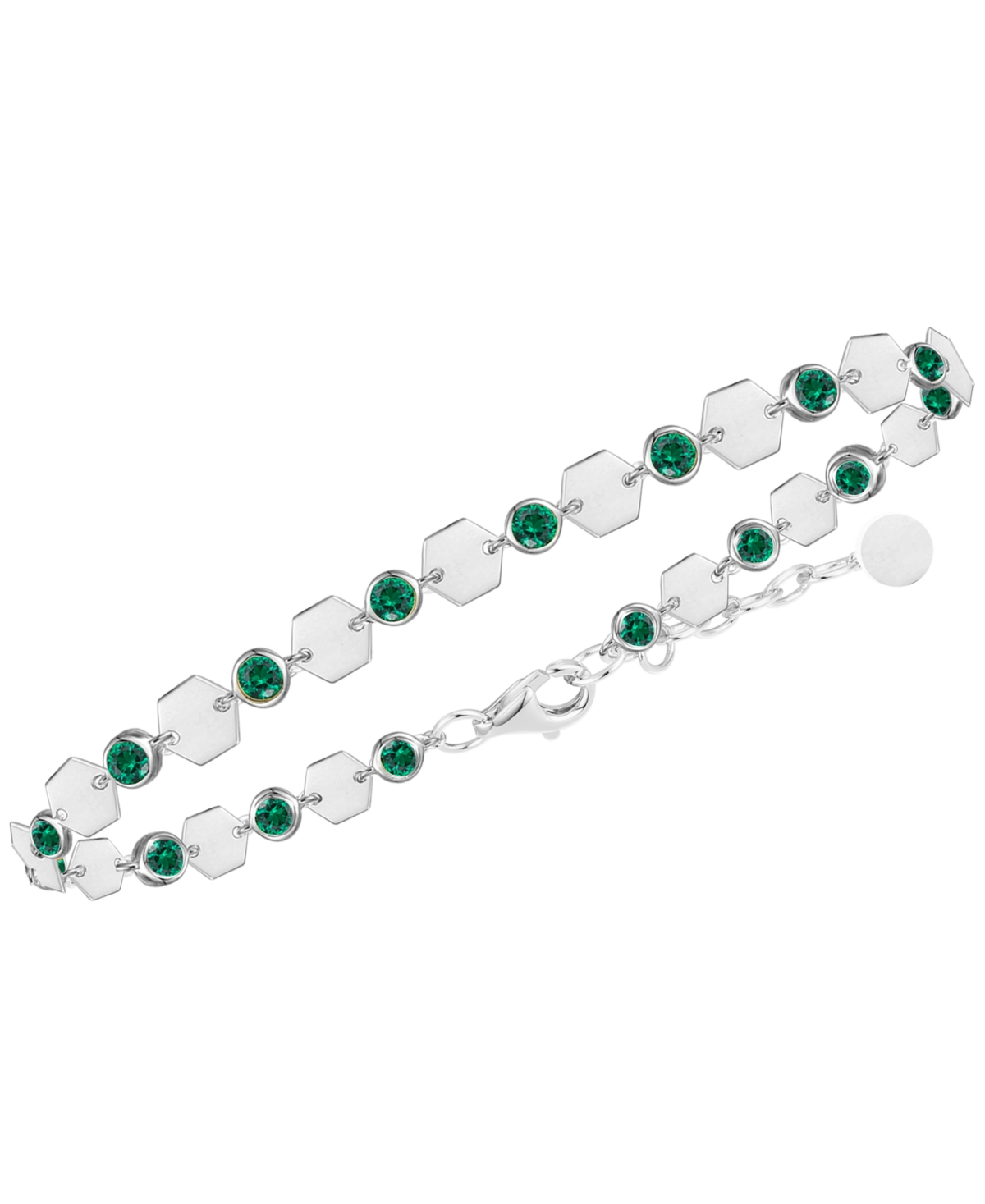 Click here for Macys Lab-Grown Emerald Luna Bracelet (1-1/2 ct. t... prices