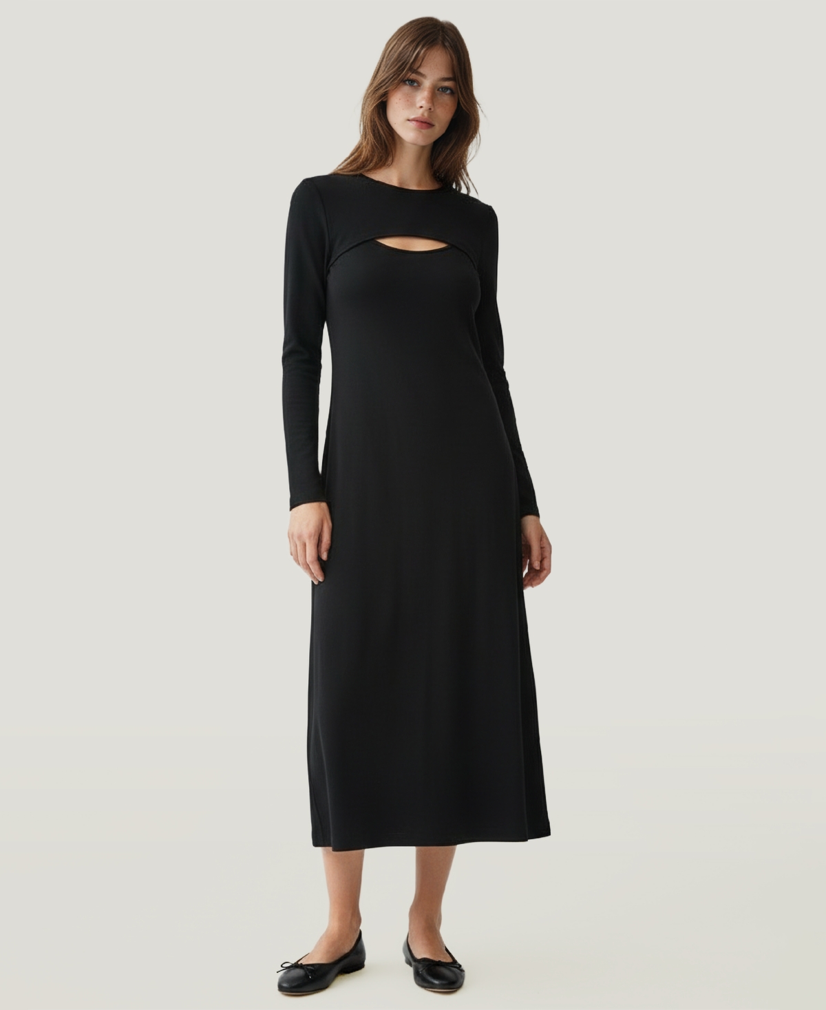 Click here for Naadam Womens Cashmino Cutout Sweater Midi Dress -... prices