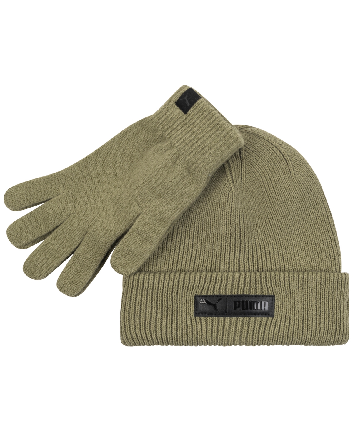 Click here for Puma Mens 2-Piece Cuff Beanie and Gloves Set - Gre... prices