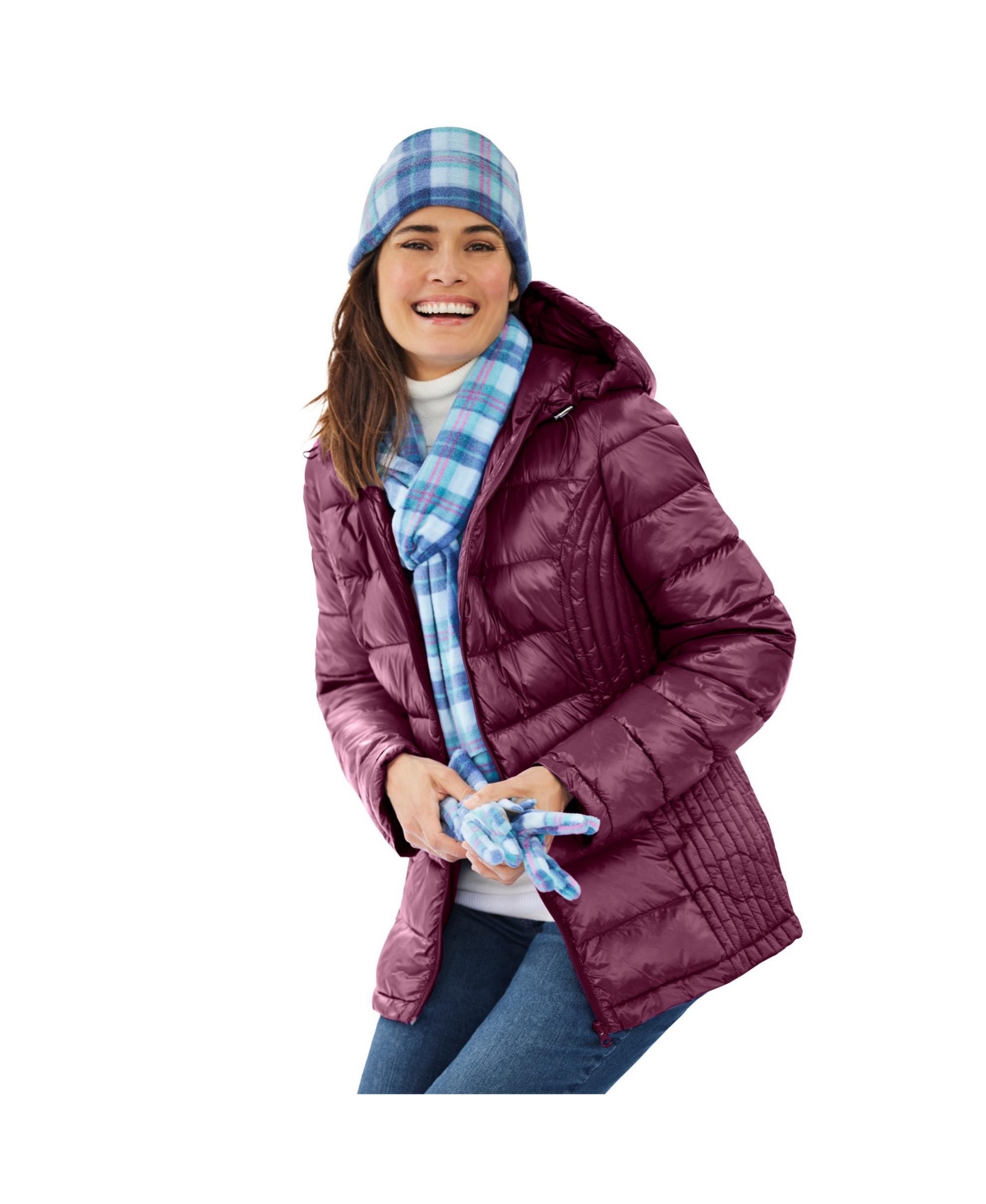 Click here for Woman Within Womens Plus Size Packable Puffer Jack... prices