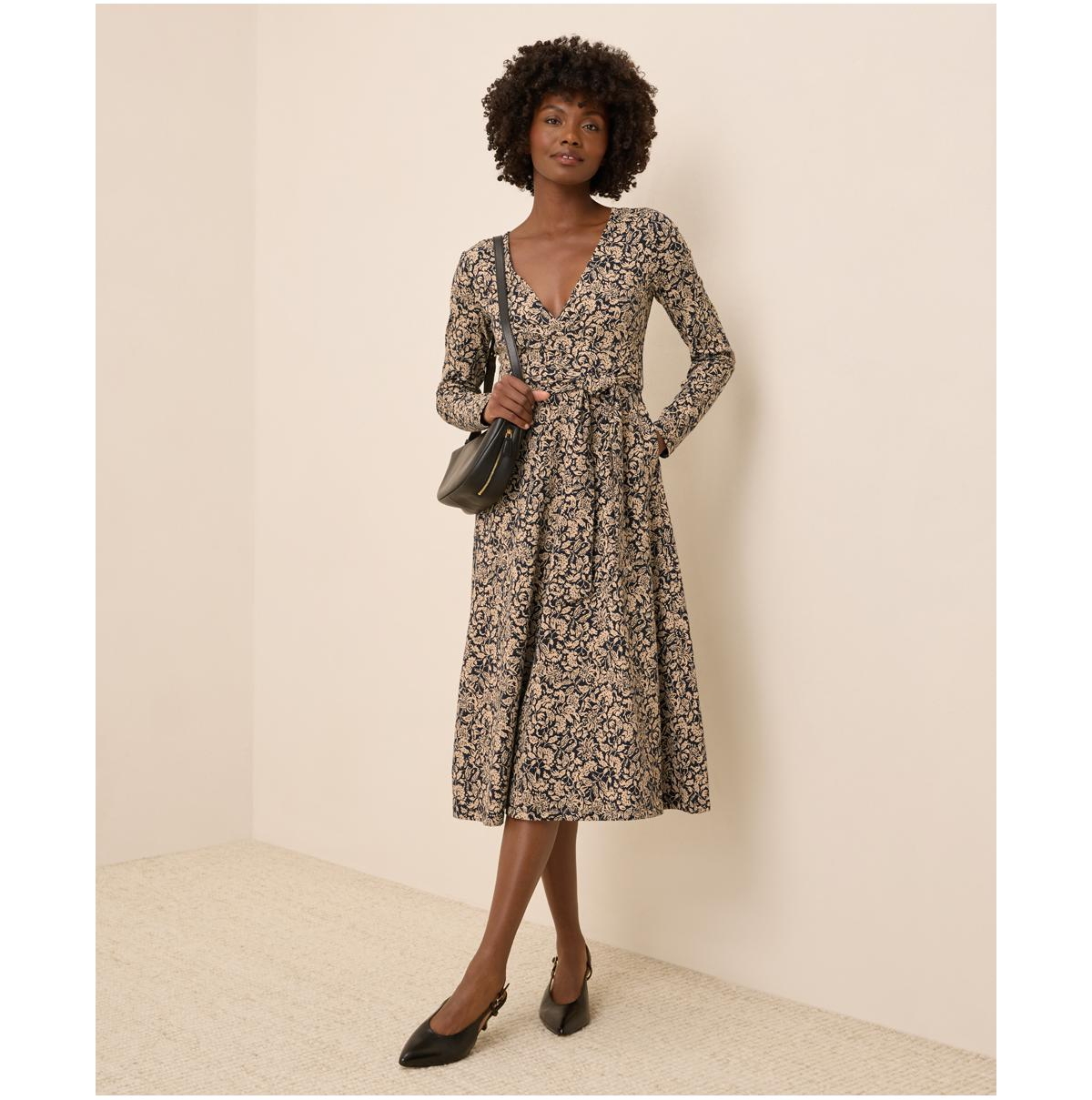 Click here for Pact Womens Organic Cotton Fit & Flare Faux Wrap D... prices