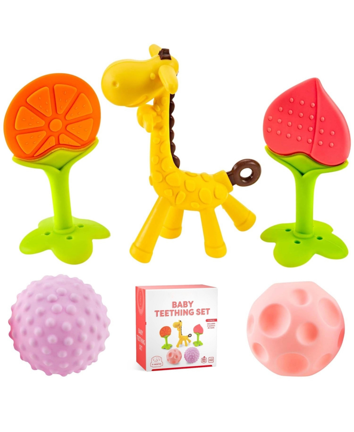 Click here for Sperric Baby Silicone Teething Toys 5 Pack  Sensor... prices