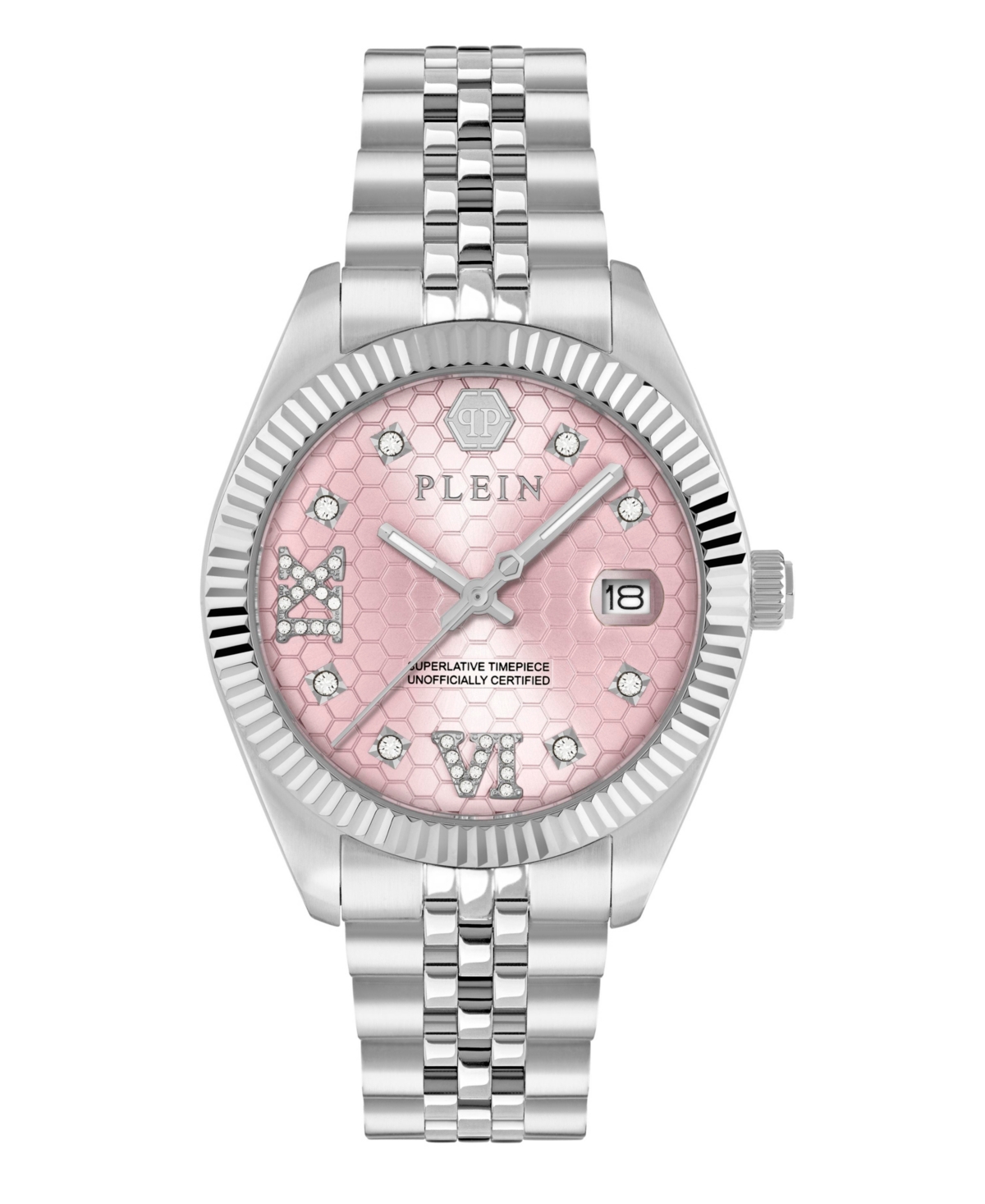 Philipp Plein Womens Silver Stainless Steel Watch  34mm - Silver