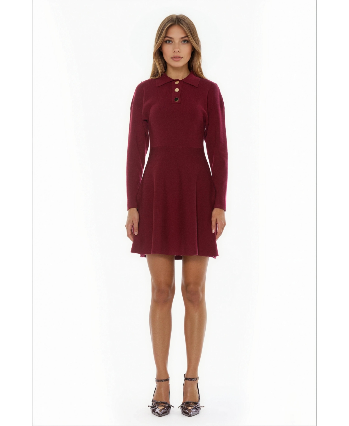 Click here for Alexia Admor Womens Ocean Dress - Burgundy prices
