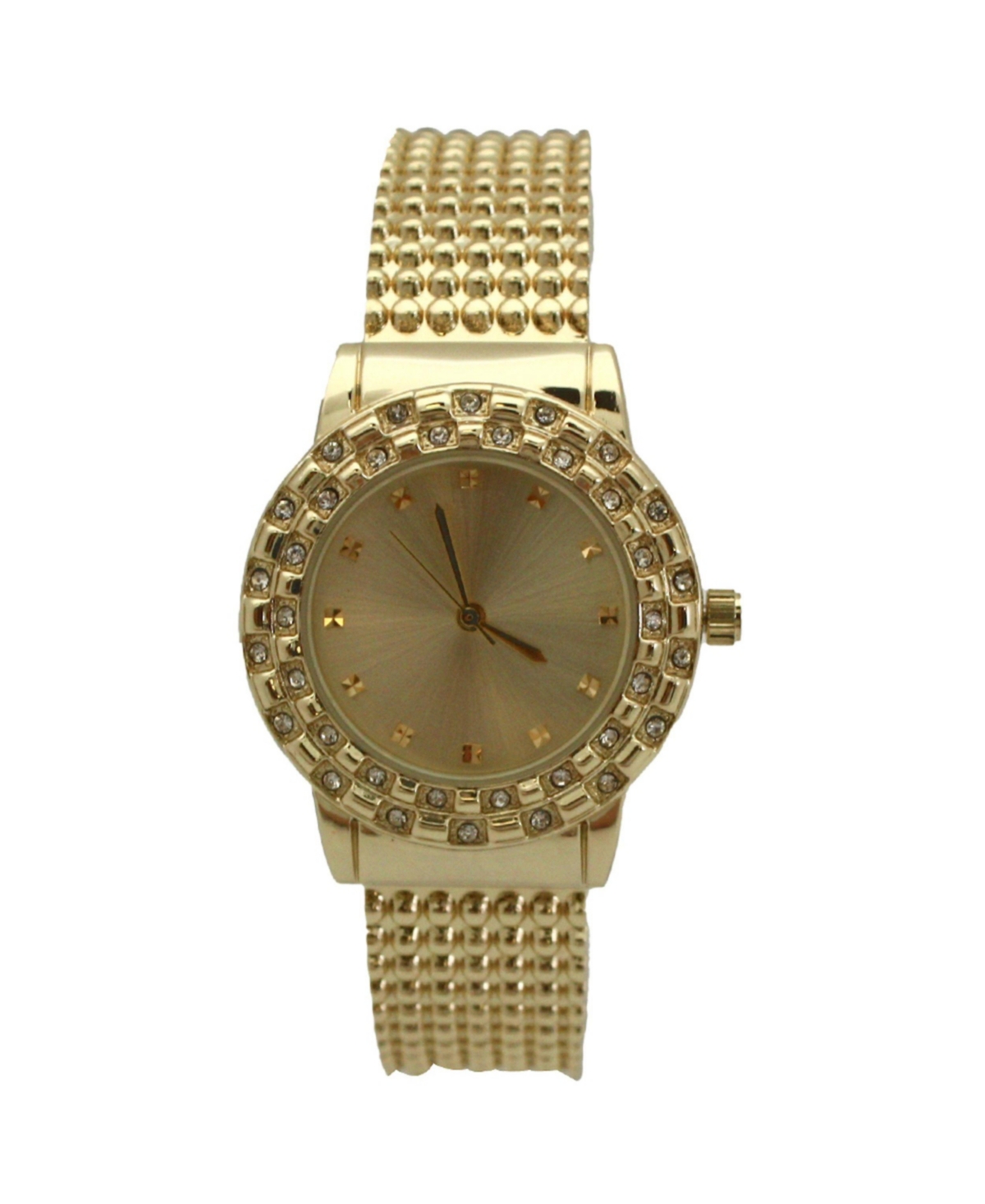 Click here for Gold Thick Bangle Watch With Rhinestone Details -... prices