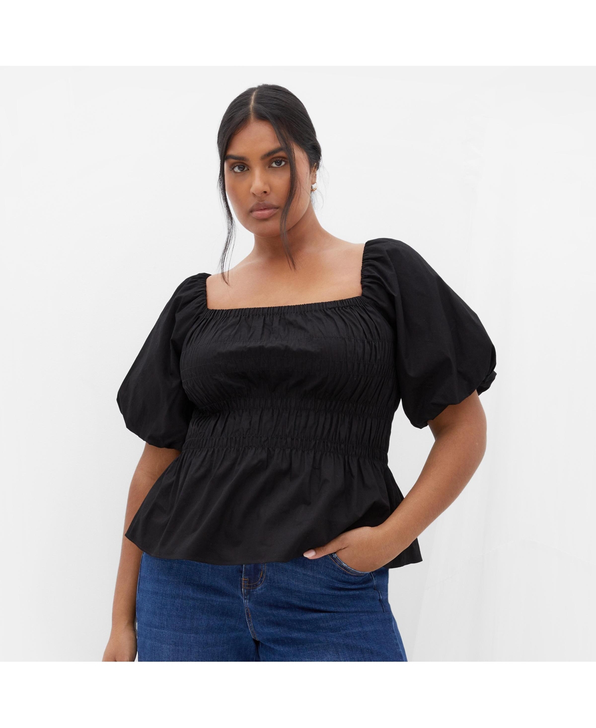 Click here for City Chic Plus Size Blaire Top - Black prices