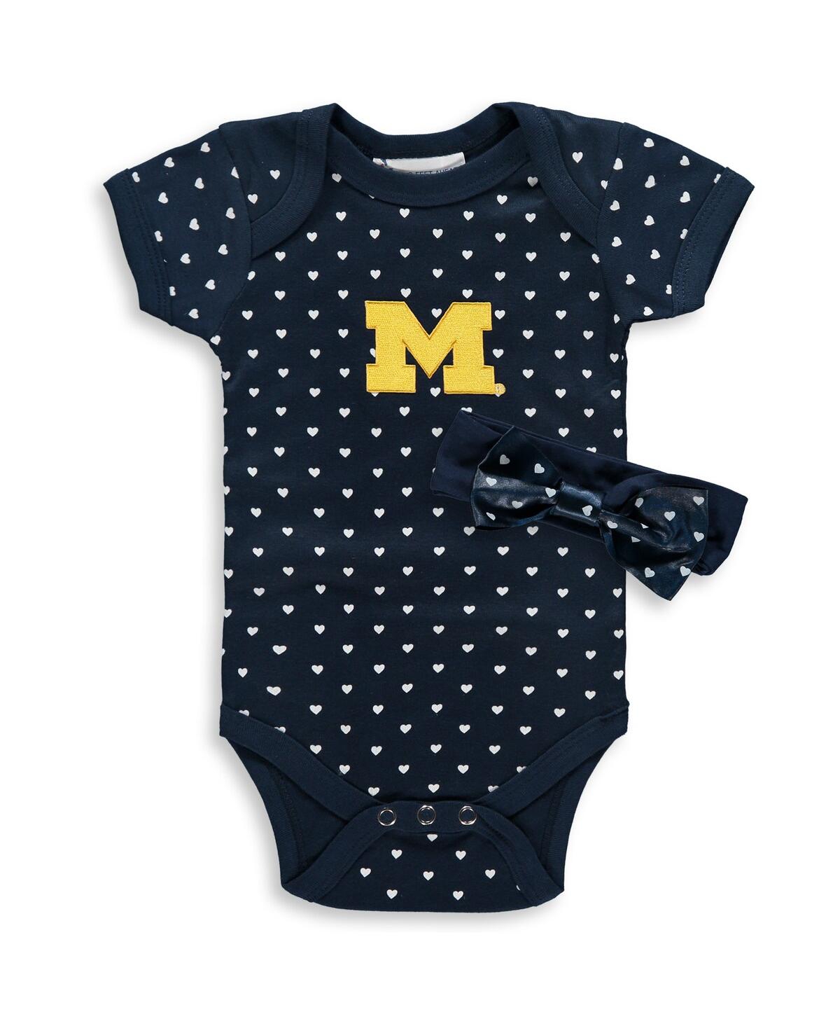 Click here for Two Feet Ahead Baby Girls Navy Michigan Wolverines... prices