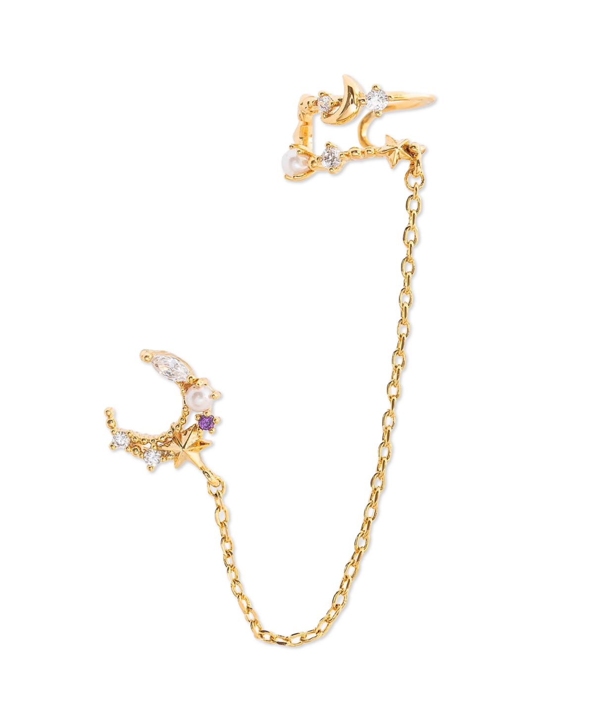 Click here for Girls Crew Crystal Gold Plated Cosmic Skies Ear Cu... prices