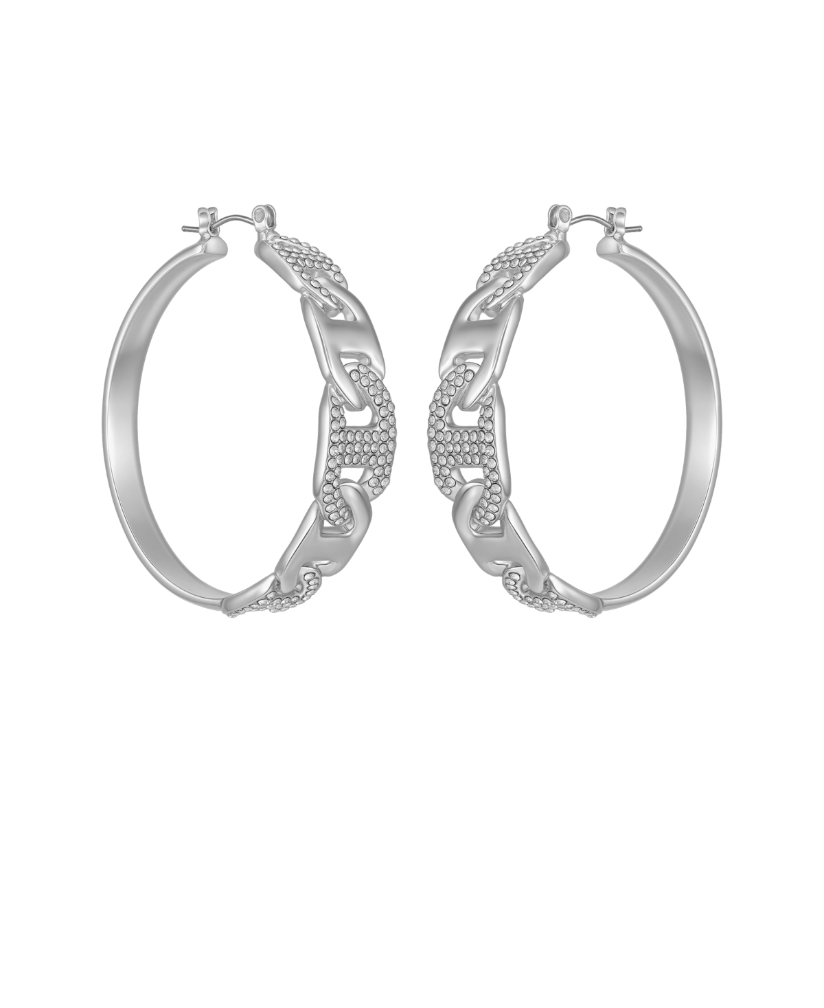 Click here for Guess Glass Stone Hoop Earrings (also in Silver To... prices