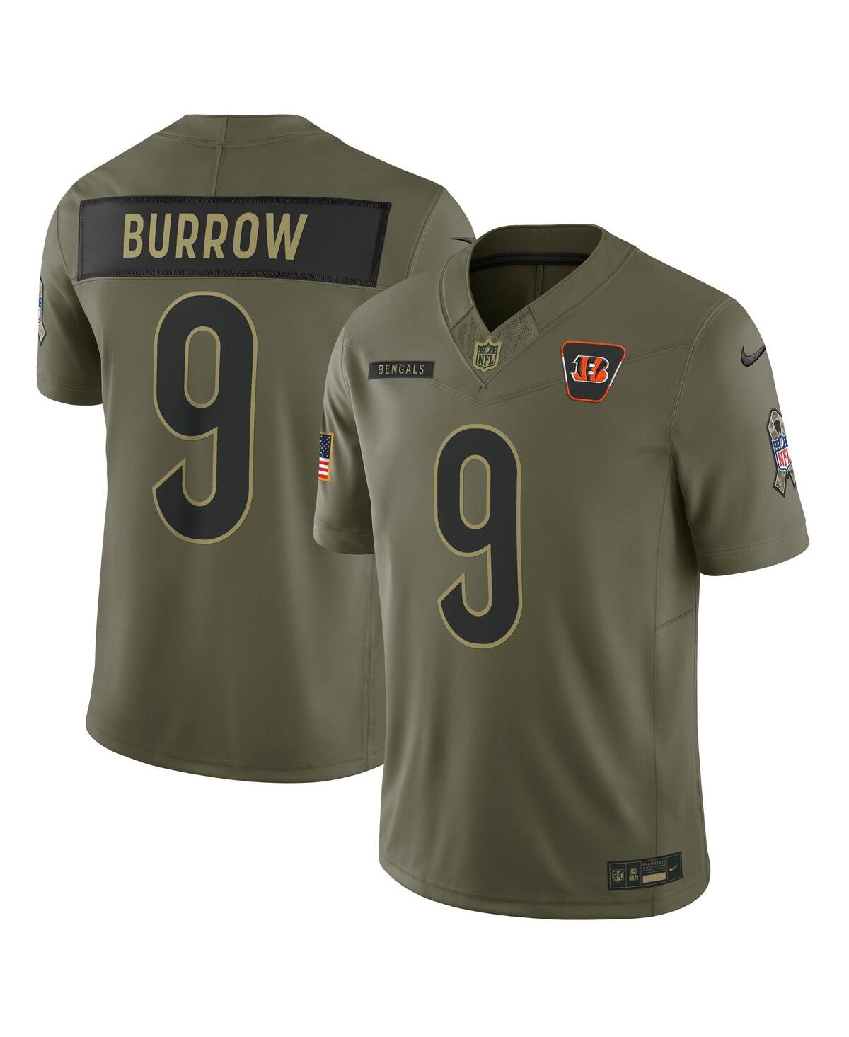 Click here for Nike Mens Joe Burrow Olive Cincinnati Bengals 2025... prices