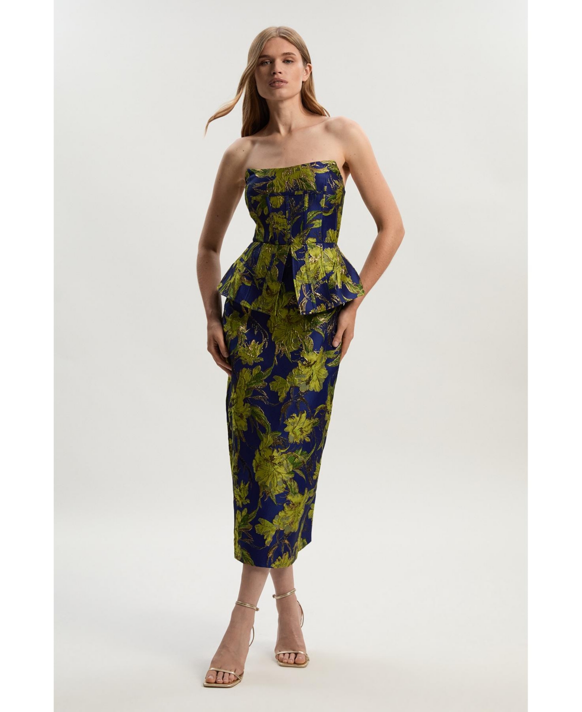 Click here for Karen Millen Petite Floral Jacquard Midi Pencil Dr... prices