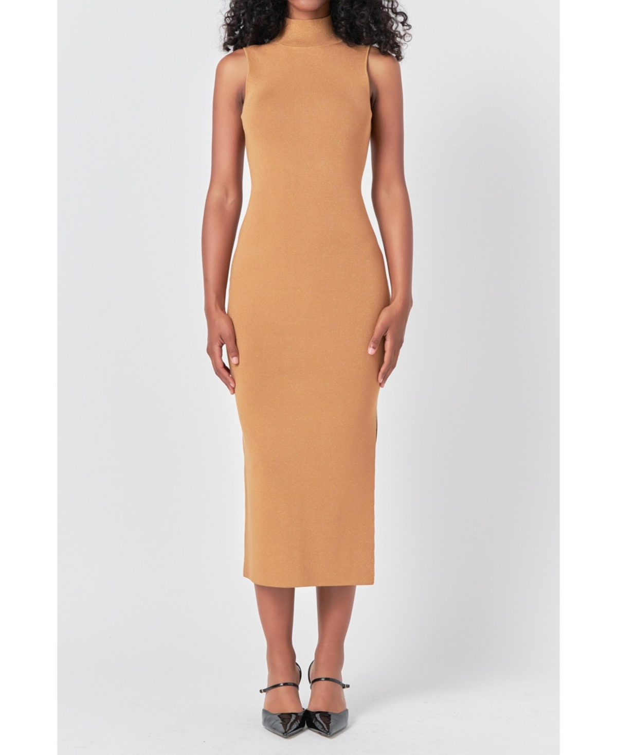 Click here for endless rose Womens Lurex High Neck Midi Dress - C... prices