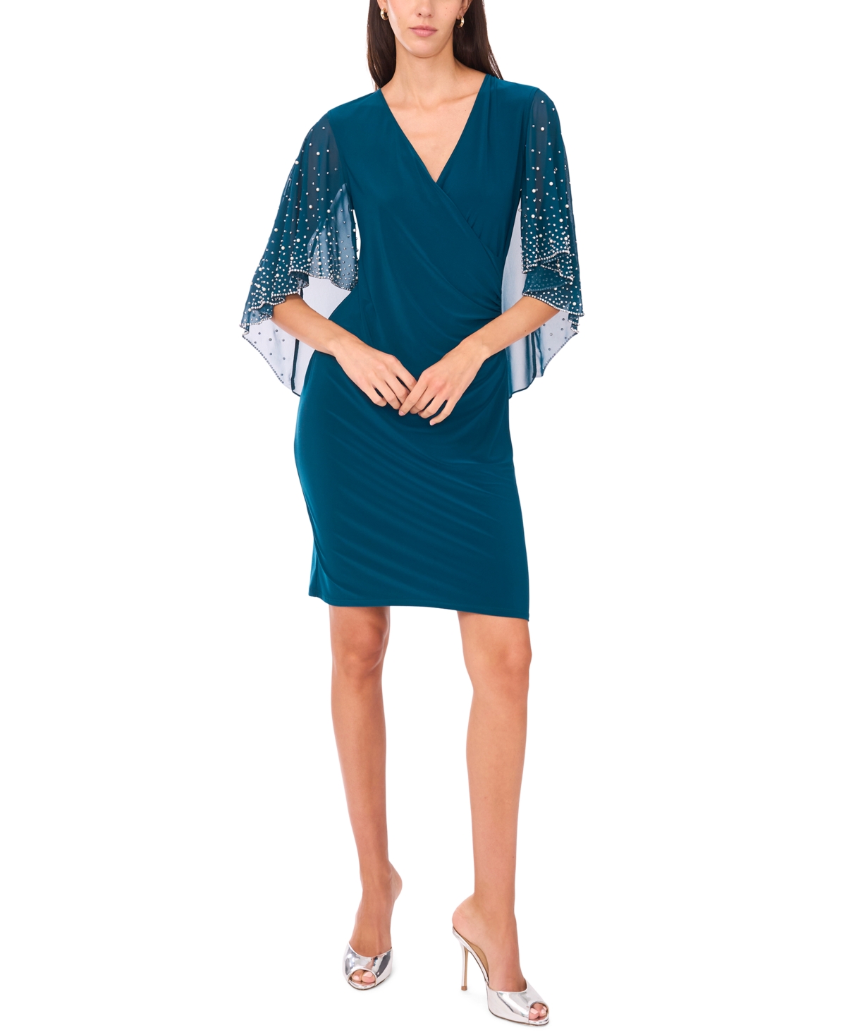 Click here for Msk Womens Side Drape Overlay Pull-On Dress - Neo... prices