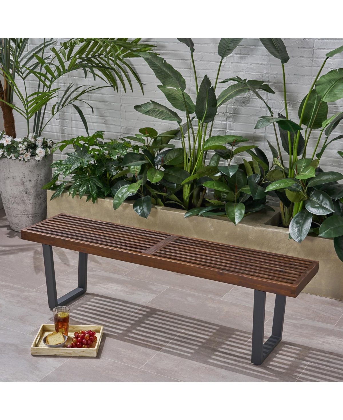 Click here for Streamdale Furniture Acacia Wood Patio Bench - Dar... prices