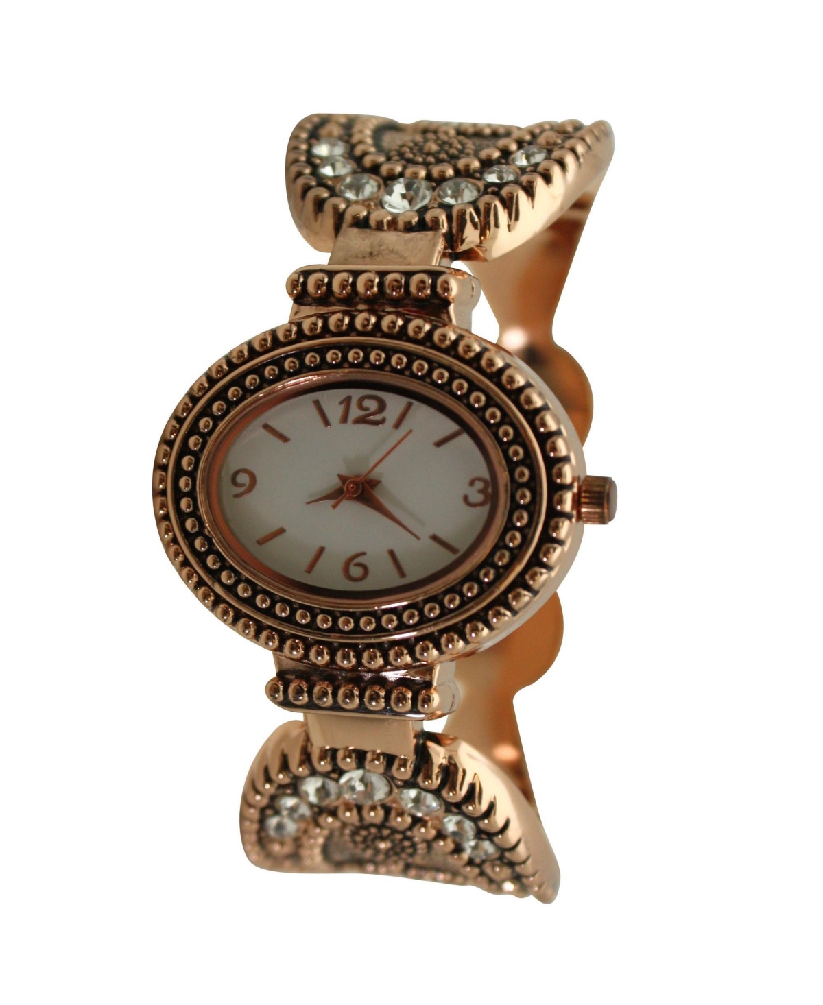 Womens Olivia Pratt(tm) Rhinestones & Textured Classy Watch -A91810