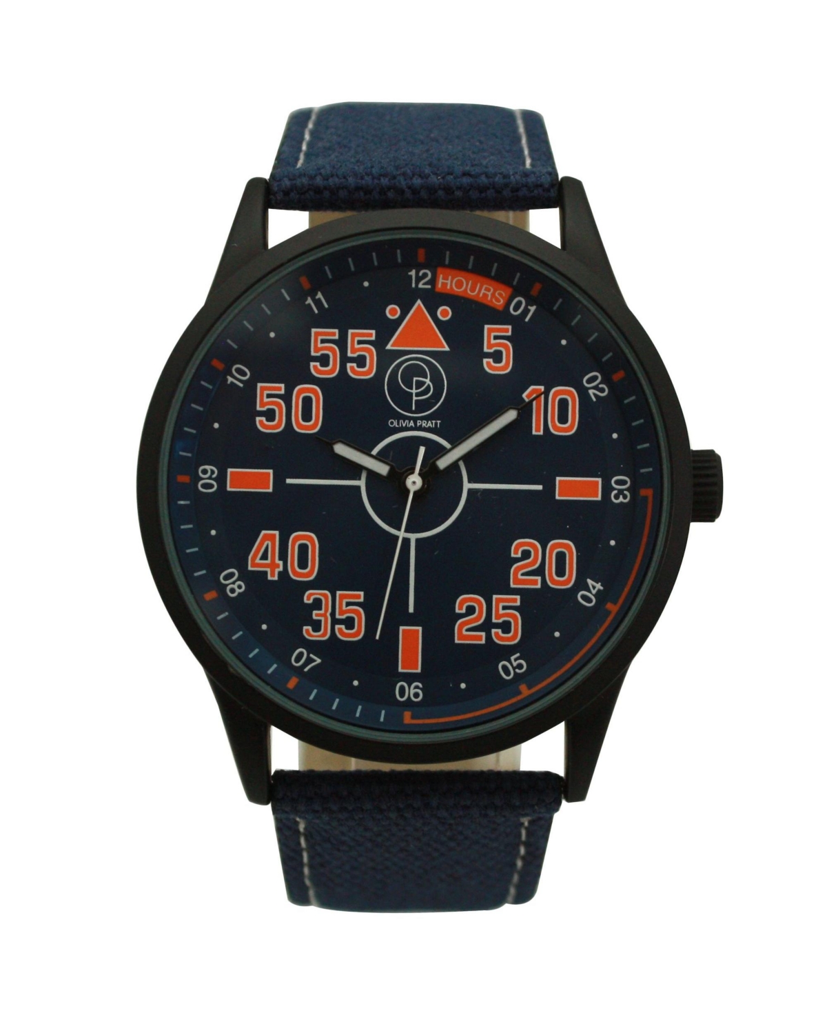 Click here for Olivia Pratt Navy Black Denim Band Big Face and Nu... prices