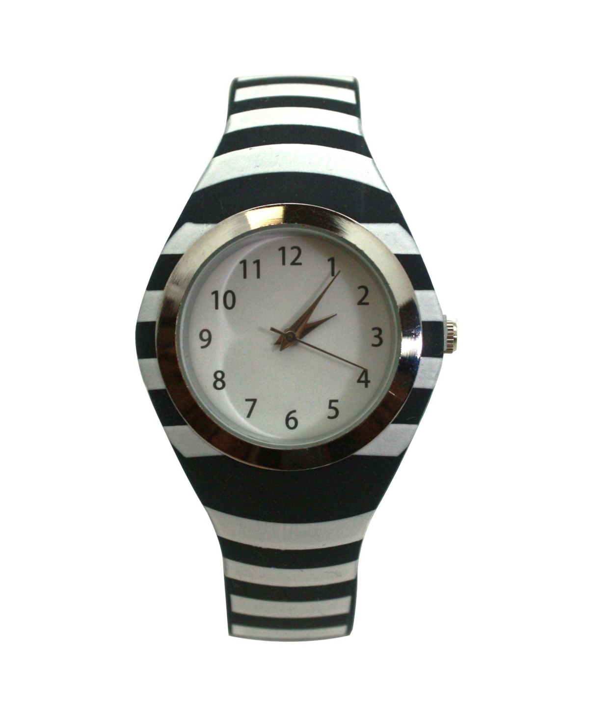 Click here for Olivia Pratt Black Stripped Silicone Band Women Wa... prices