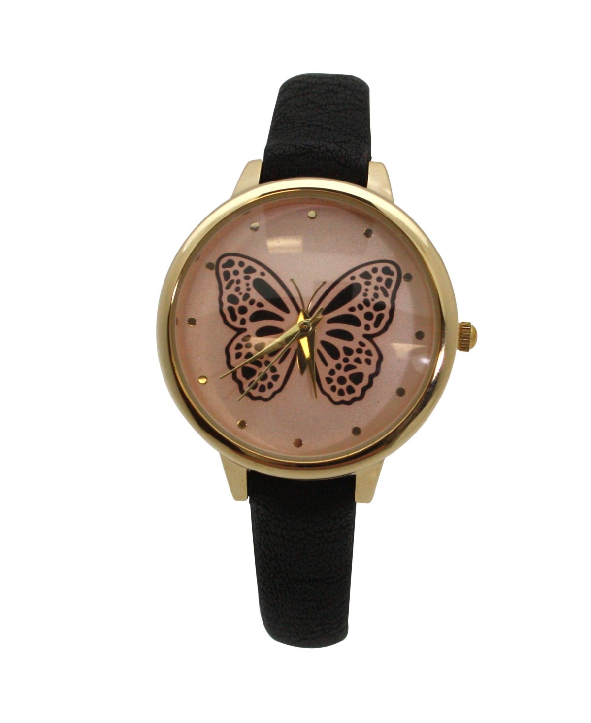 Click here for Olivia Pratt Black Thin Faux Leather Butterfly Fac... prices