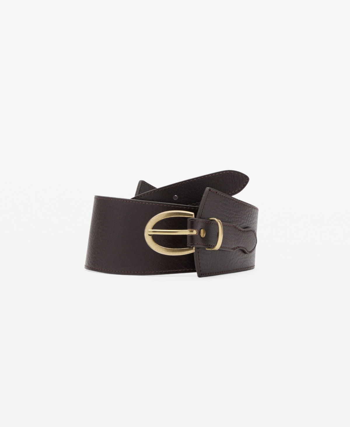Click here for Mango Womens Leather Obi Belt - Chocolate prices