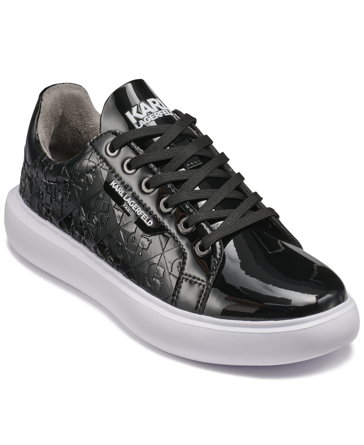 Click here for Karl Lagerfeld Paris Mens Patent Sneakers - Black prices