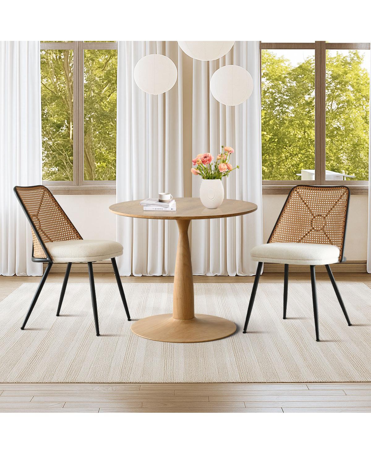 Click here for 3-Piece 34.5 Inch Round Dining Set with Wood-Look... prices