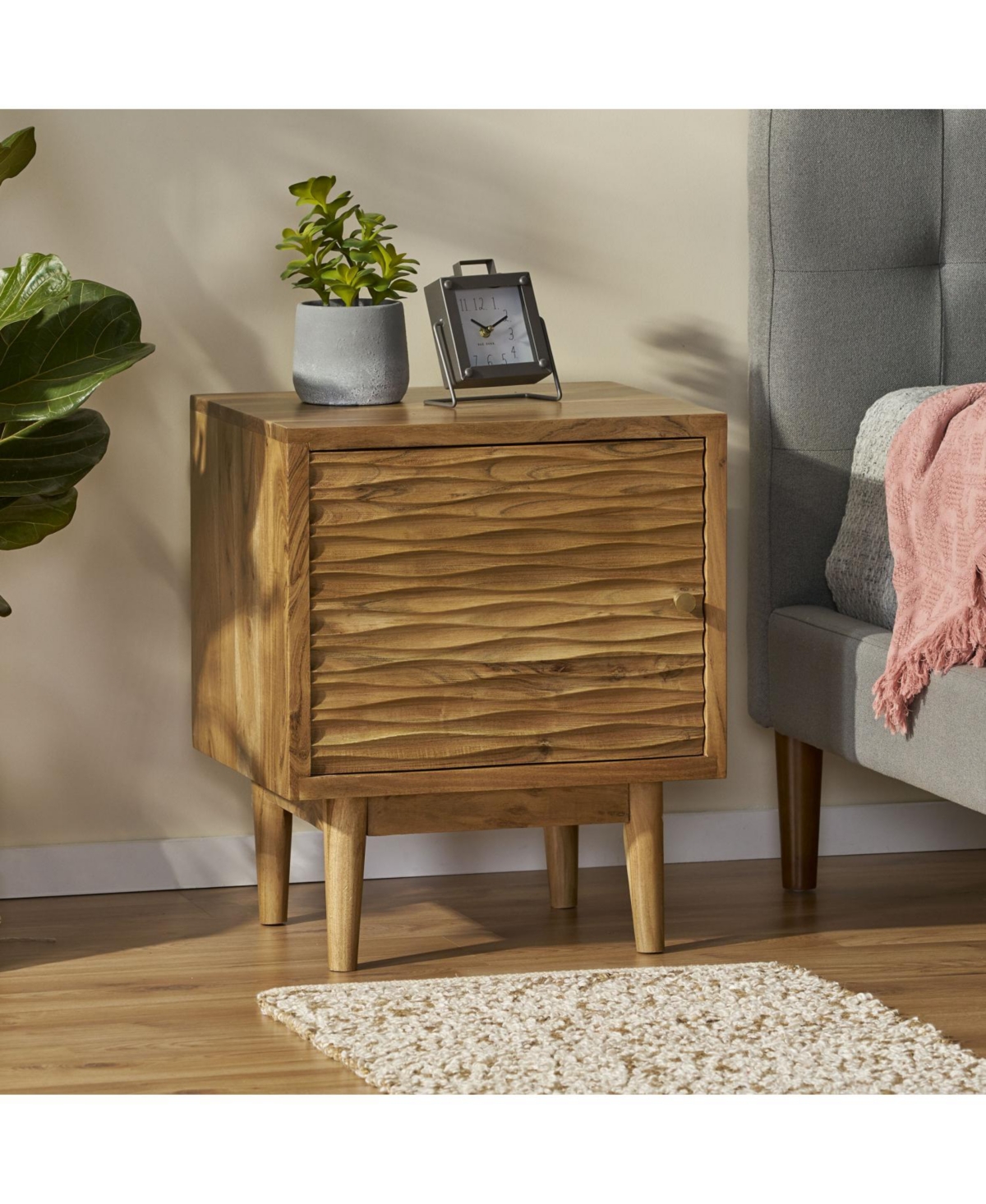 Click here for Streamdale Boho Carved Mango Wood Nightstand - Nat... prices