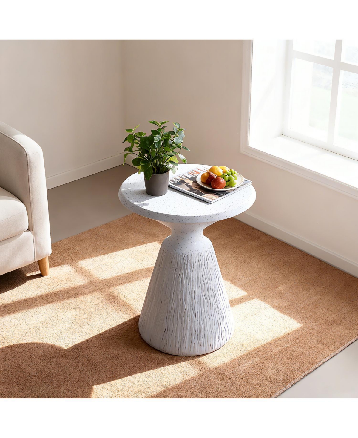 Click here for Streamdale Cement Outdoor End Table - Modern Round... prices