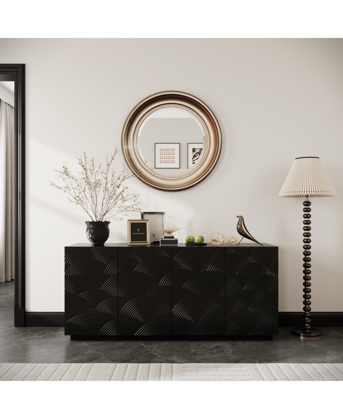 Click here for Streamdale Modern 4-Door Sideboard Buffet Cabinet... prices