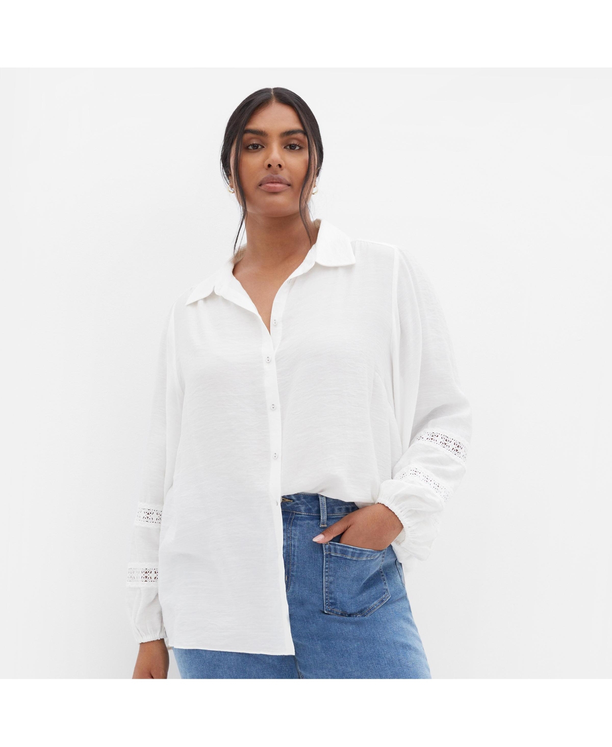 Click here for City Chic Womens Deanna Shirt - Ivory prices