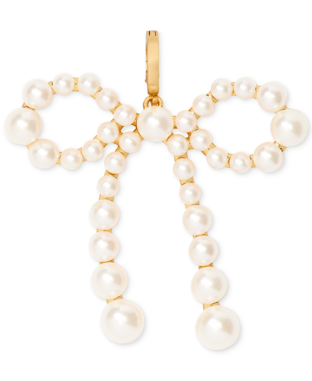 Click here for kate spade new york Imitation Pearl Bow Charm - Wh... prices